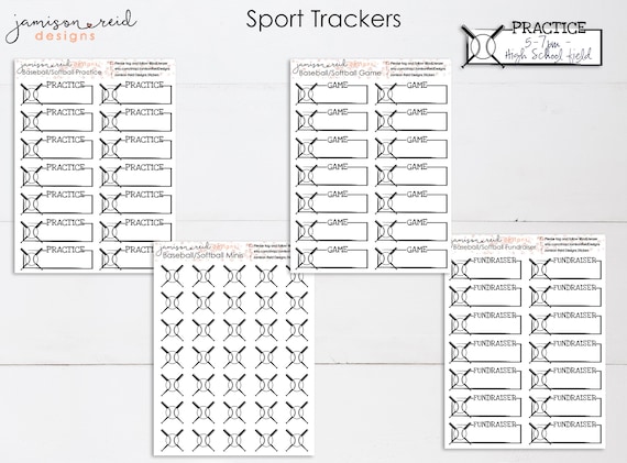 Choice of Baseball/Softball Tracker Sheets | Etsy