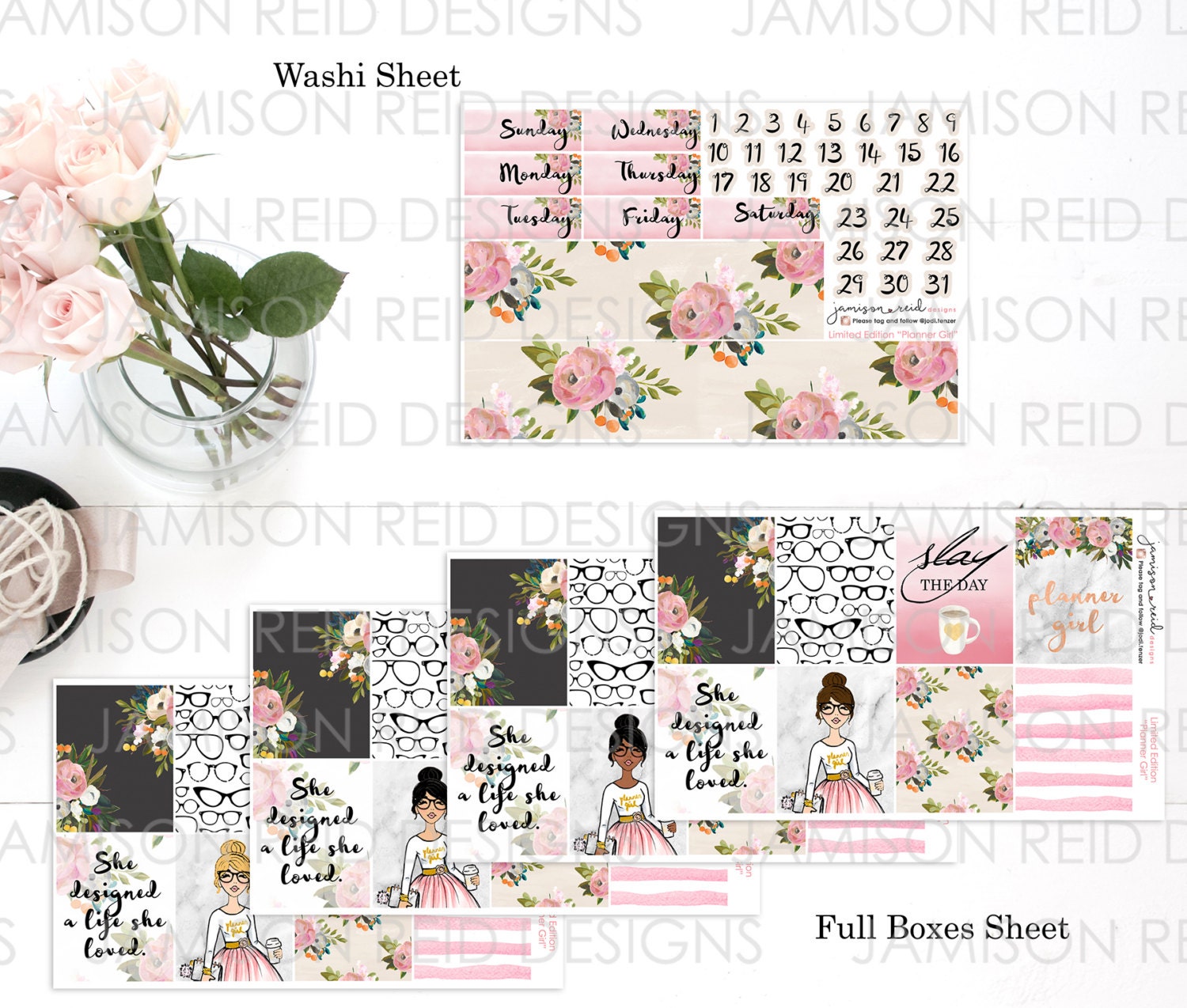 Planner Girl Stickers Choice of Set or Separates Choice of | Etsy