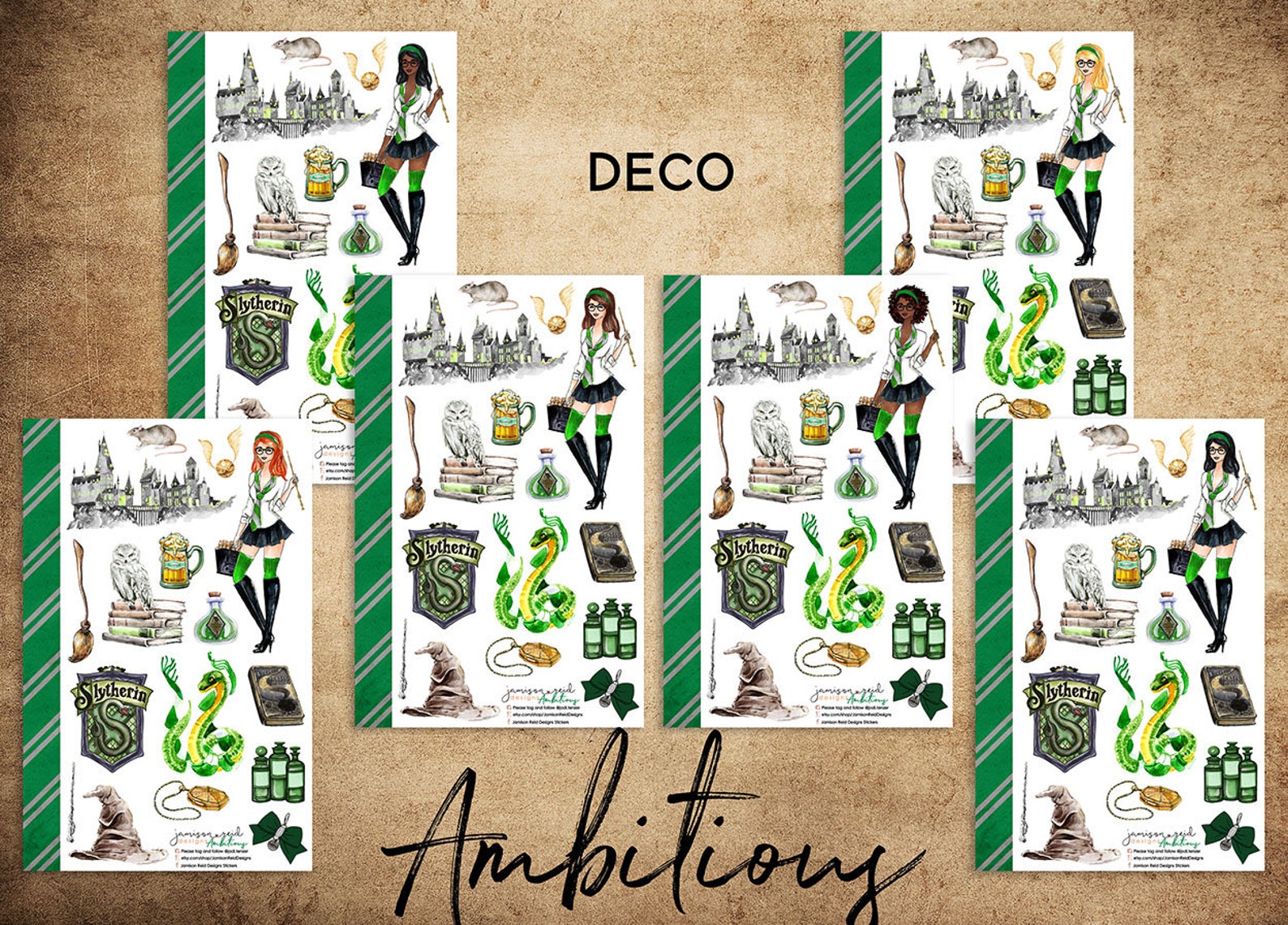 AMBITIOUS Magic School Sticker Set OR A La Carte | Choice of Set or ...