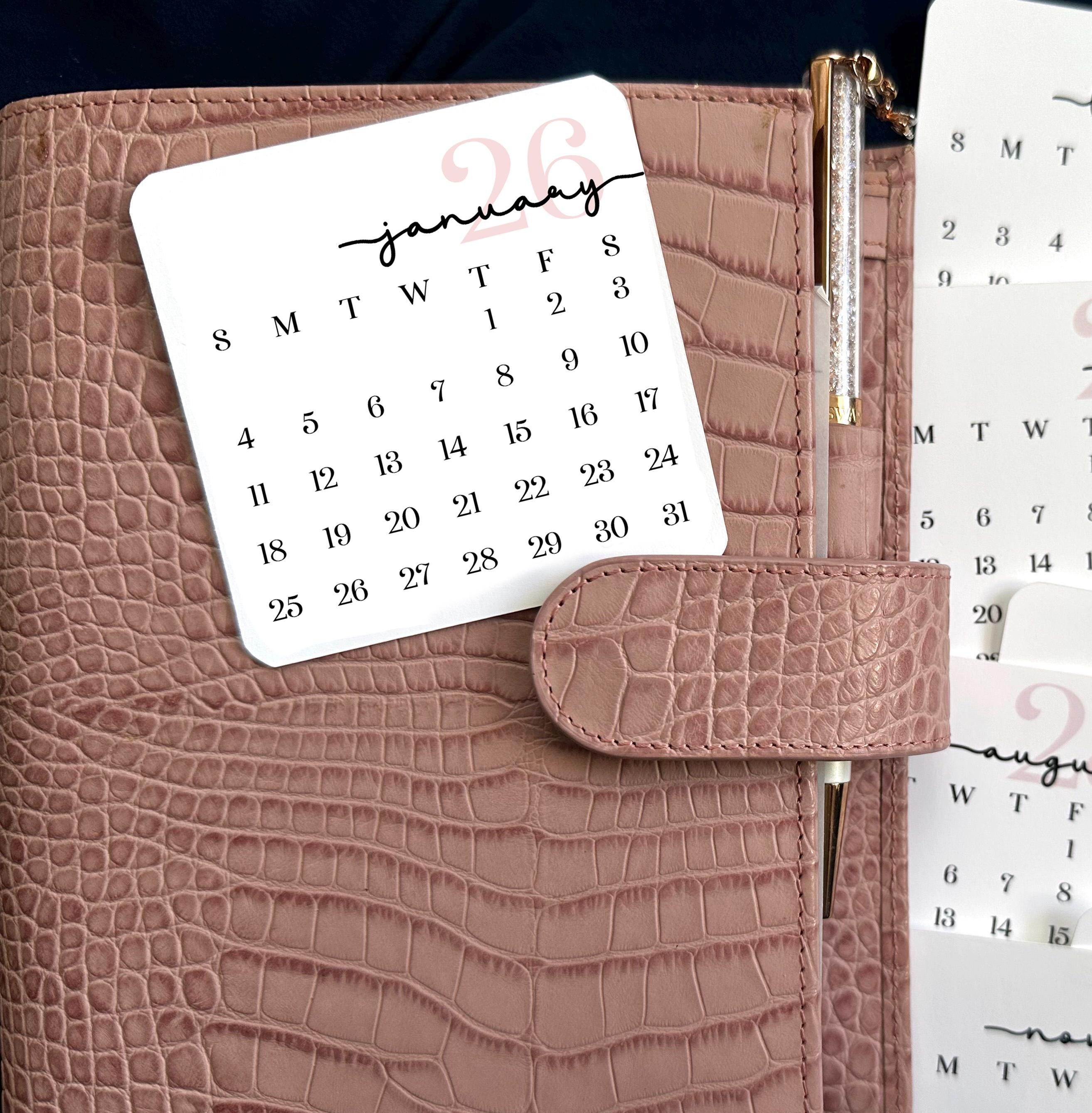 2026 Pocket Calendar Set of 12 | Mini Monthly Calendars | 3x3 Planner ...