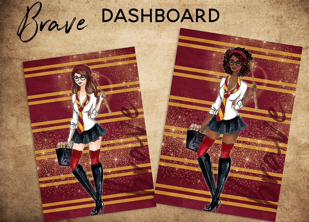 BRAVE Magic School Dashboard | Choice of Size/skintone - Etsy