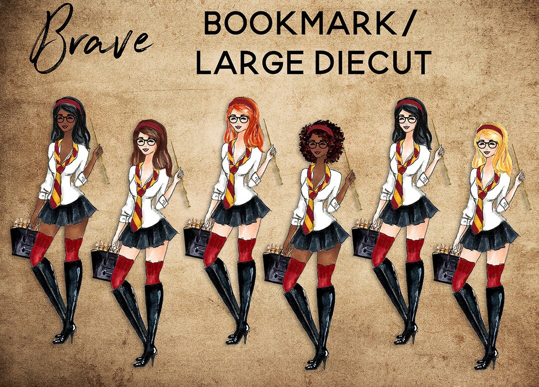 BRAVE Magic School Bookmark or Large Die-cut - Etsy