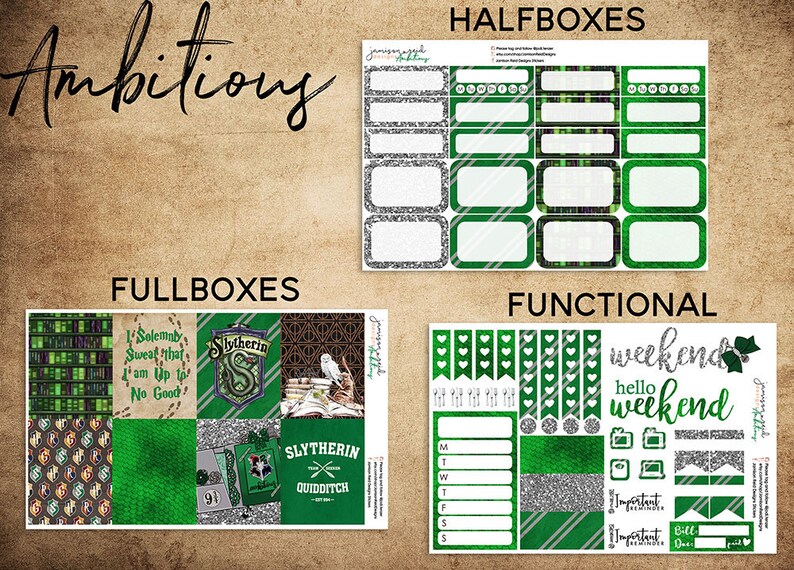 AMBITIOUS Magic School Sticker Set OR A La Carte | Choice of Set or ...