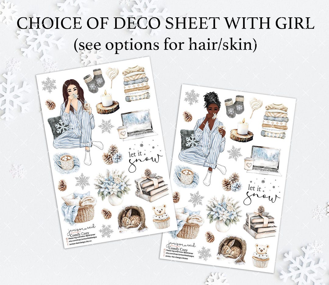 COMFY COZY Choice of Girl Planner Deco Sheet, a La Carte , Fashion Girl ...