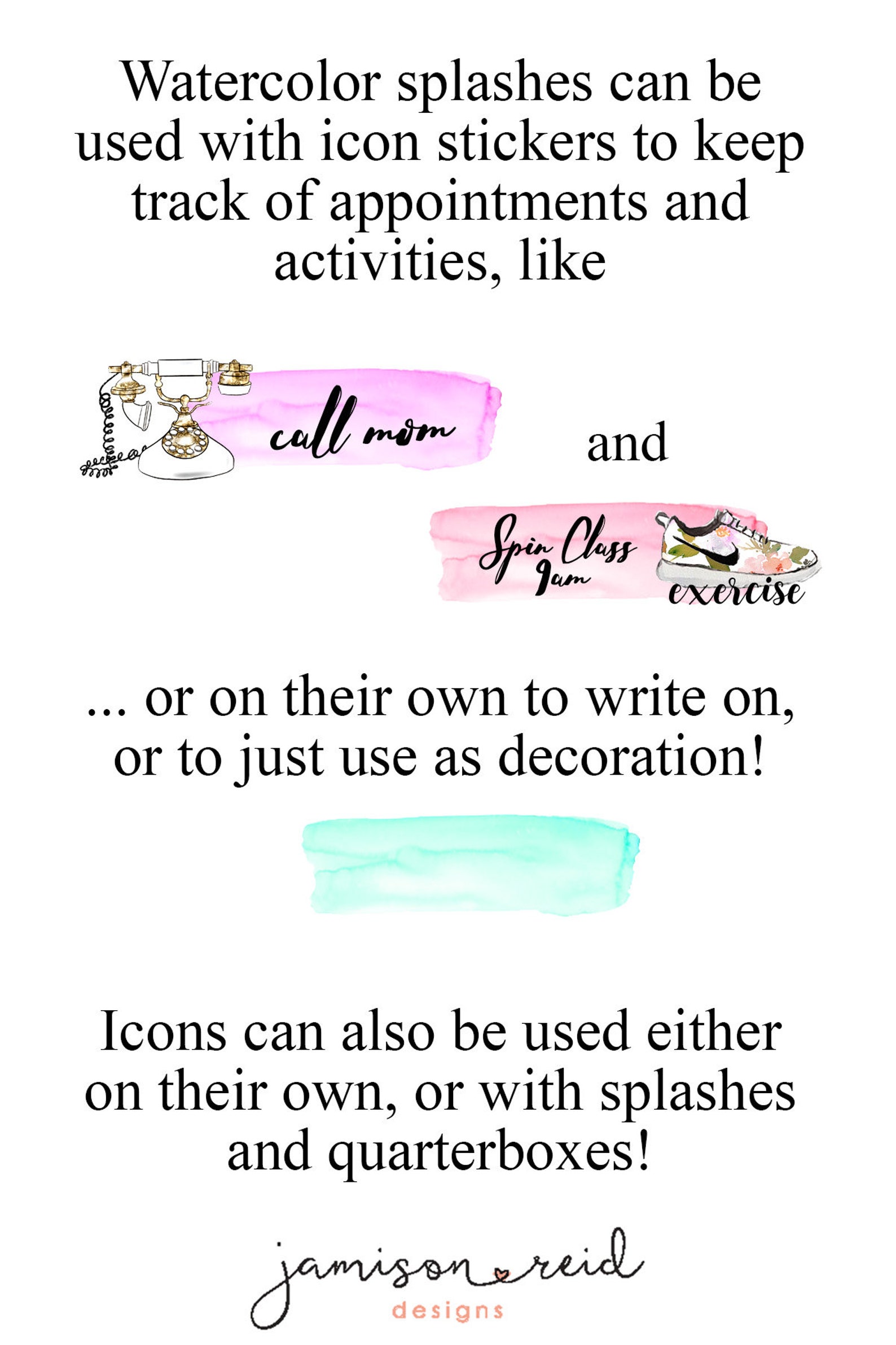 Functional Icon and Reminder Larger Sheet Planner Stickers - Etsy