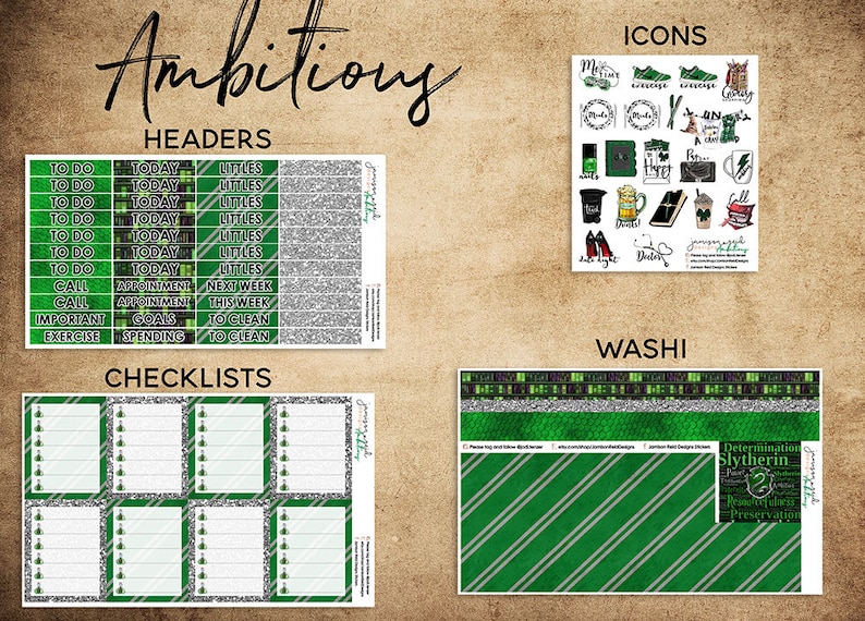 AMBITIOUS Magic School Sticker Set OR A La Carte | Choice of Set or ...