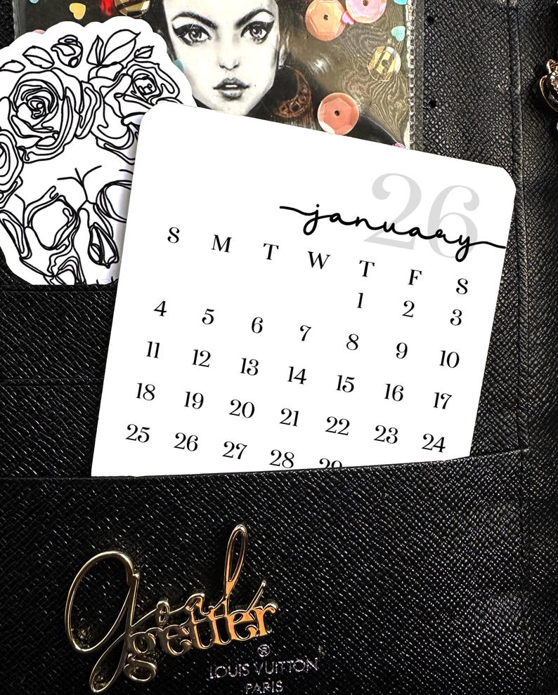 2026 Pocket Calendar Set of 12 | Mini Monthly Calendars | 3x3 Planner ...