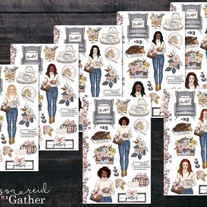GATHER Planner Stickers a La Carte or Kit , Fashion Girl Sticker Winter ...