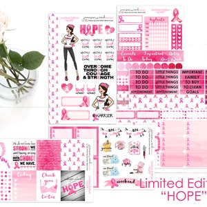 Limited Edition Breast Cancer Planner Stickers | Choice of Skintone ...