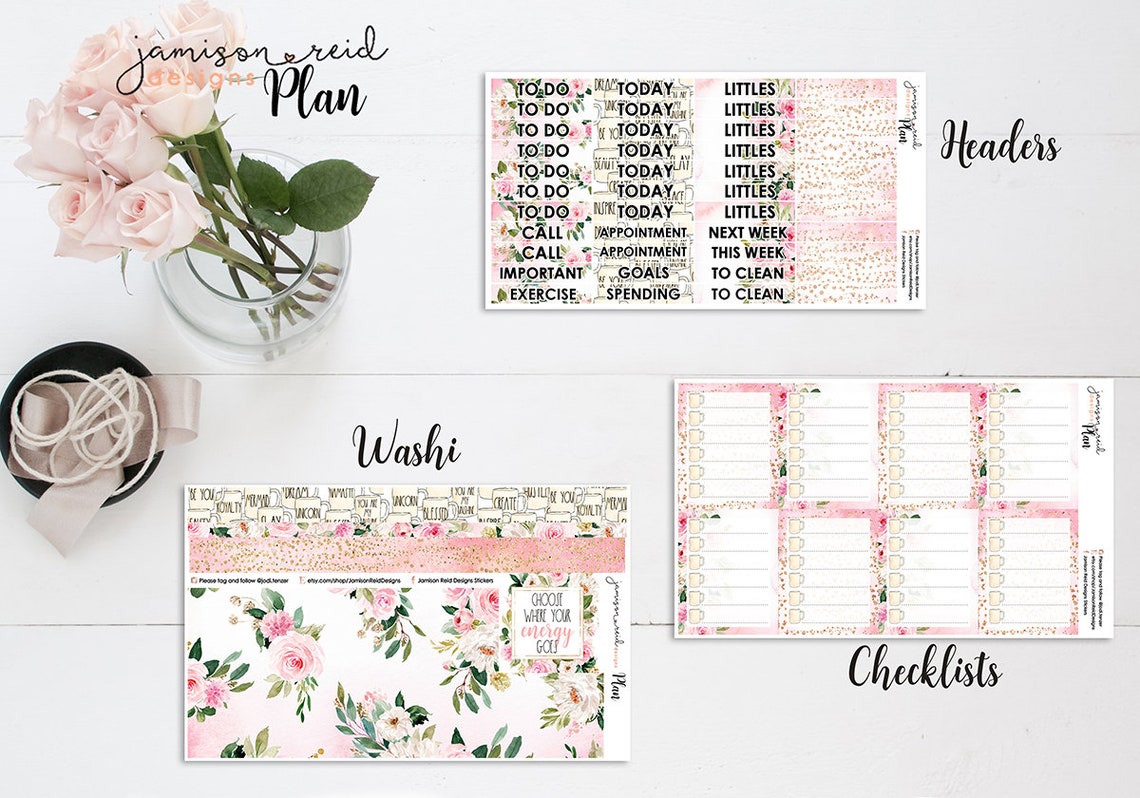 Plan Sticker Set OR A La Carte Choice of Set or Separates - Etsy