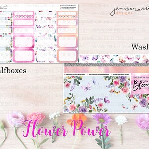 FLOWER POWER Planner Stickers a La Carte or Kit , Fashion Girl Sticker ...