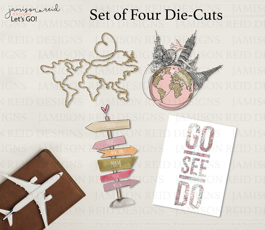 Set of 4 LETS GO! Planning Die-cuts - Etsy