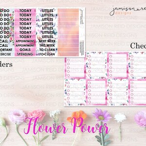 FLOWER POWER Planner Stickers a La Carte or Kit , Fashion Girl Sticker ...