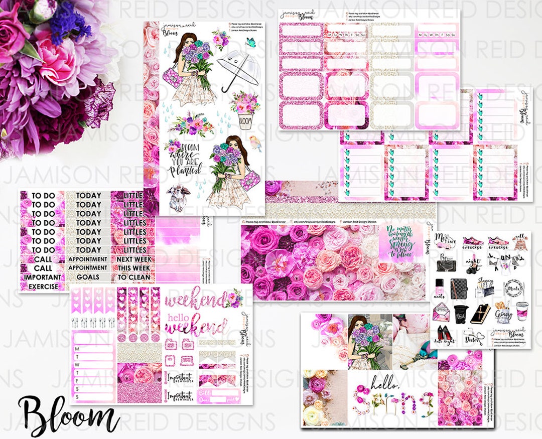 Bloom Sticker Set OR A La Carte | Choice of Set or Separates; Choice of ...