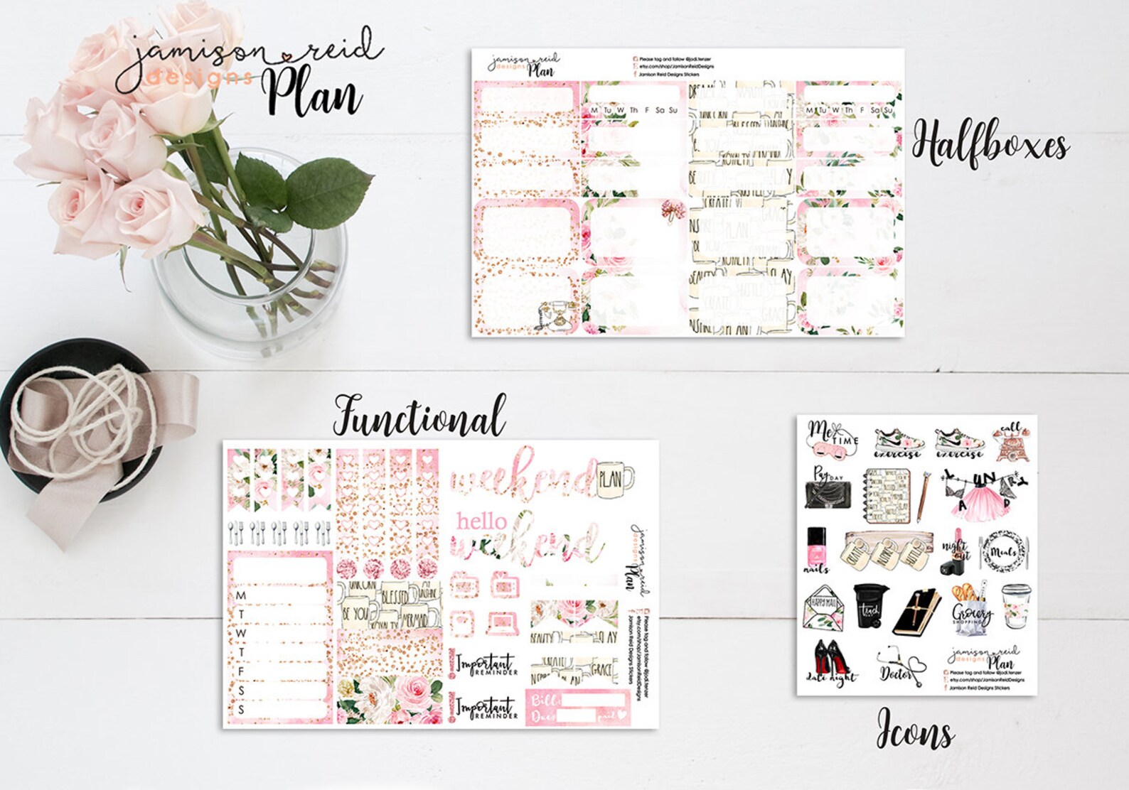 Plan Sticker Set OR A La Carte Choice of Set or Separates - Etsy