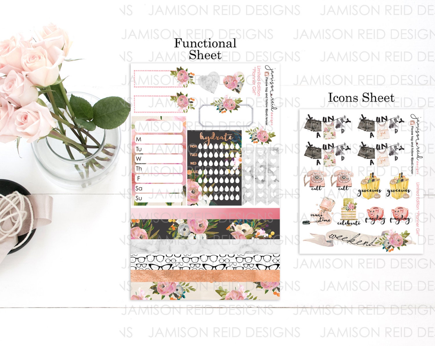 Planner Girl Stickers Choice of Set or Separates Choice of | Etsy