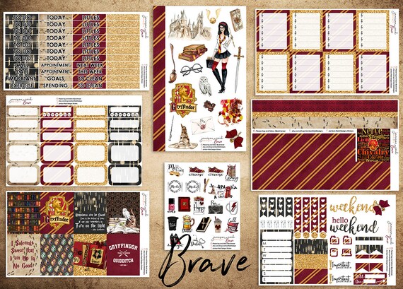 BRAVE Magic School Sticker Set OR A La Carte Choice of Set | Etsy