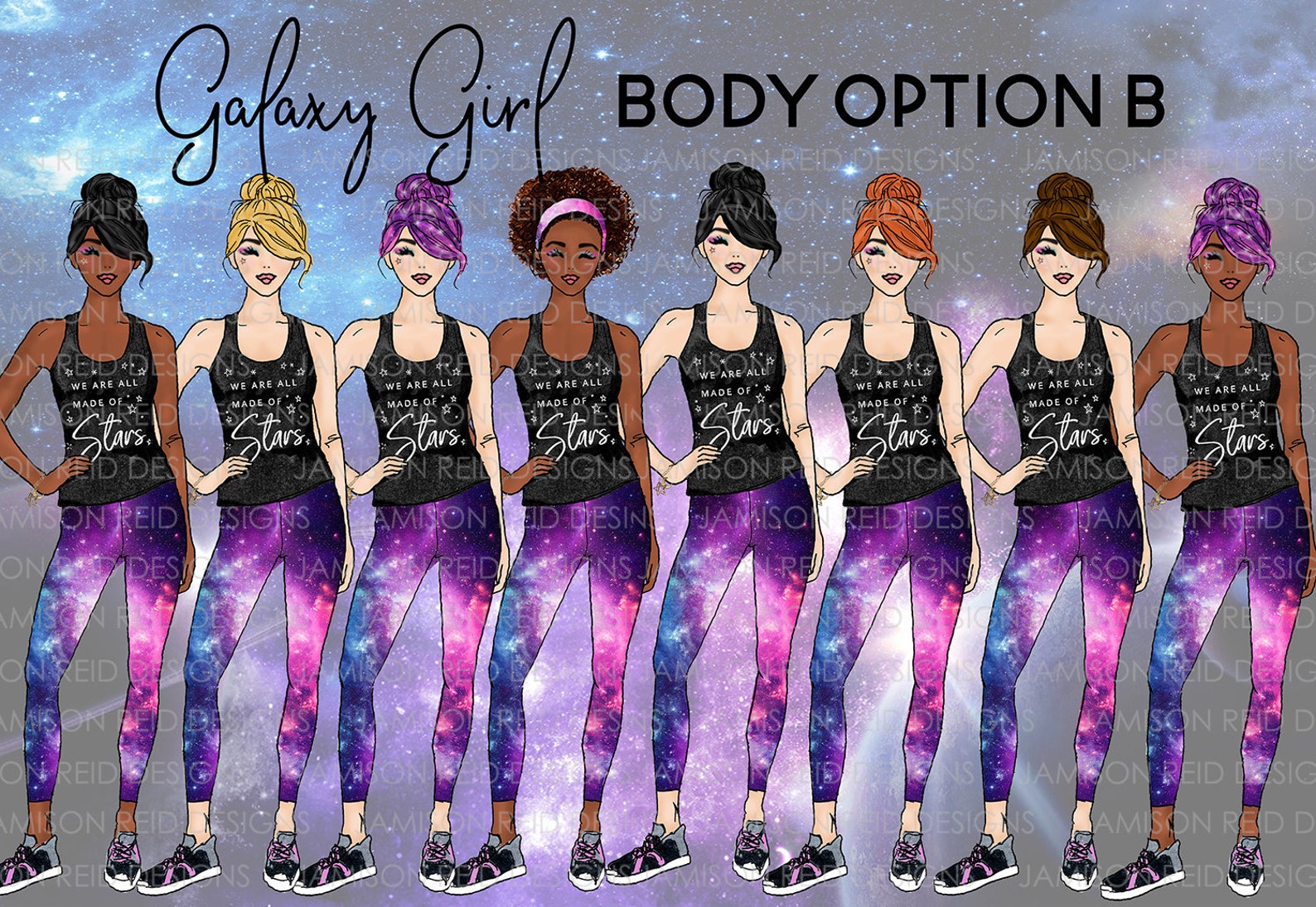 Galaxy Dashboard | Choice of Size/skintone/hair/body - Etsy