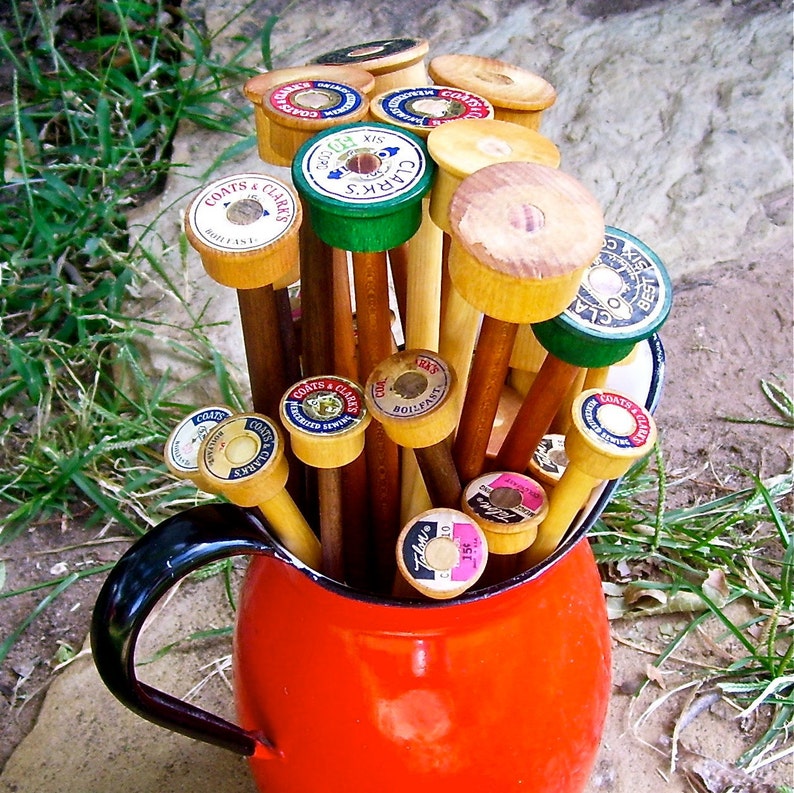 Wood Spool Knitting Needles Cherry Size 13 - Etsy