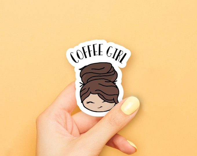 Cozy Coffee Girl Sticker - Etsy