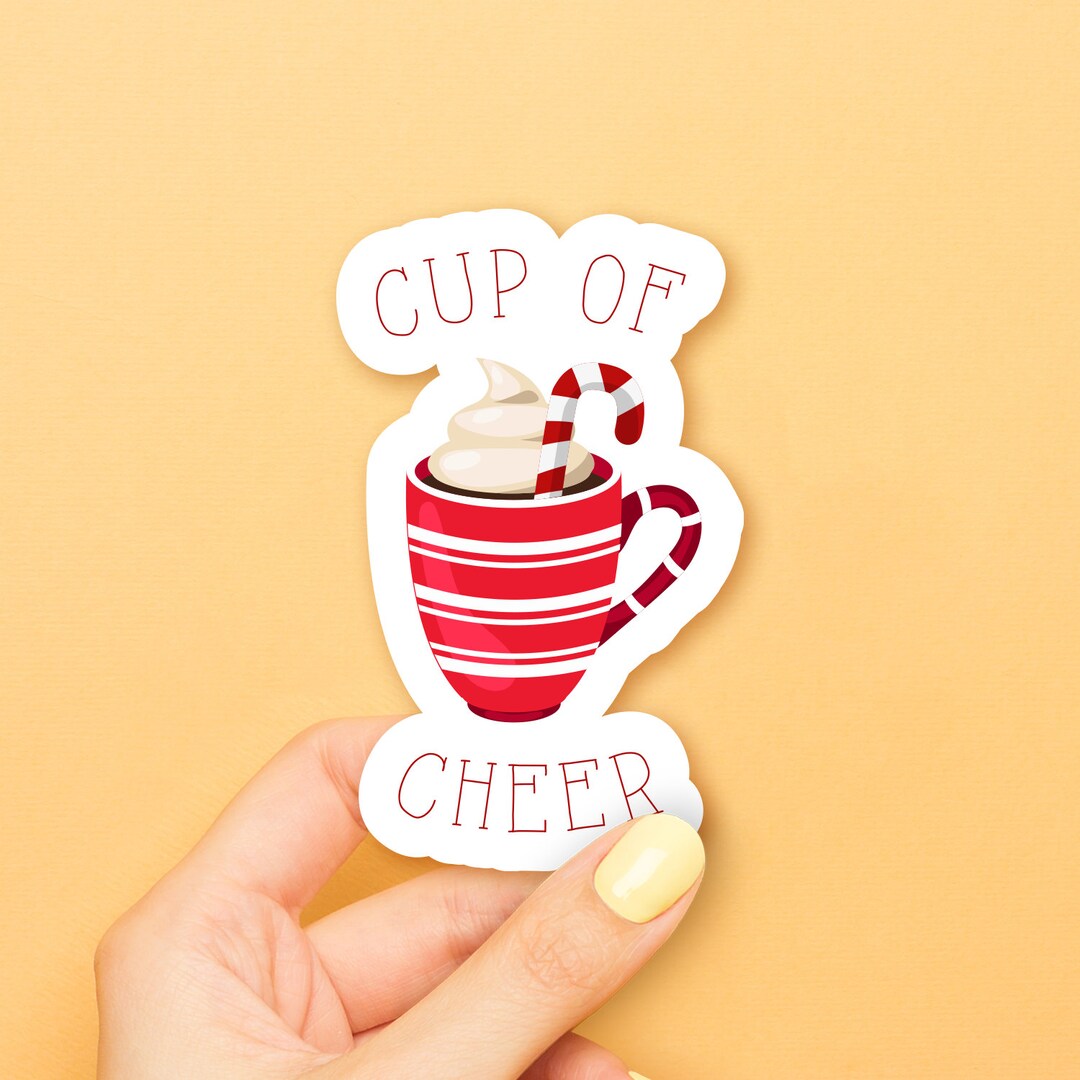 Cup of Cheer Sticker - Etsy