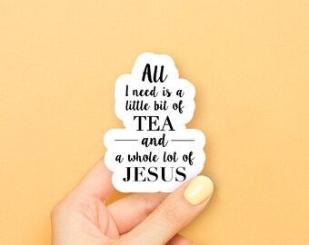 Little Bit of Coffee, Whole Lot of Jesus Sticker - Etsy