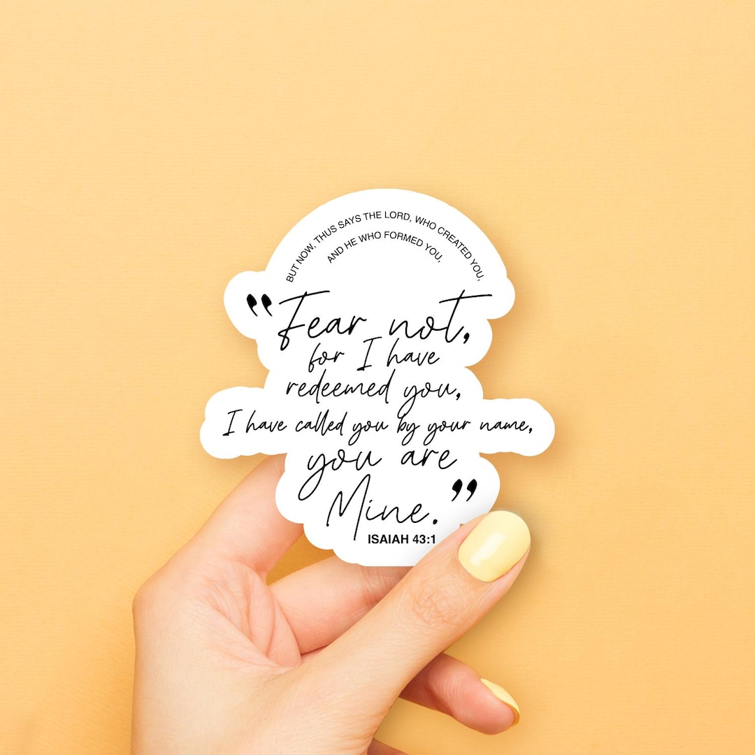 Isaiah 43:1 Sticker - Etsy