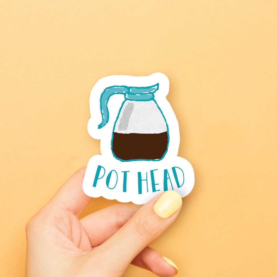 Pot Head Sticker - Etsy