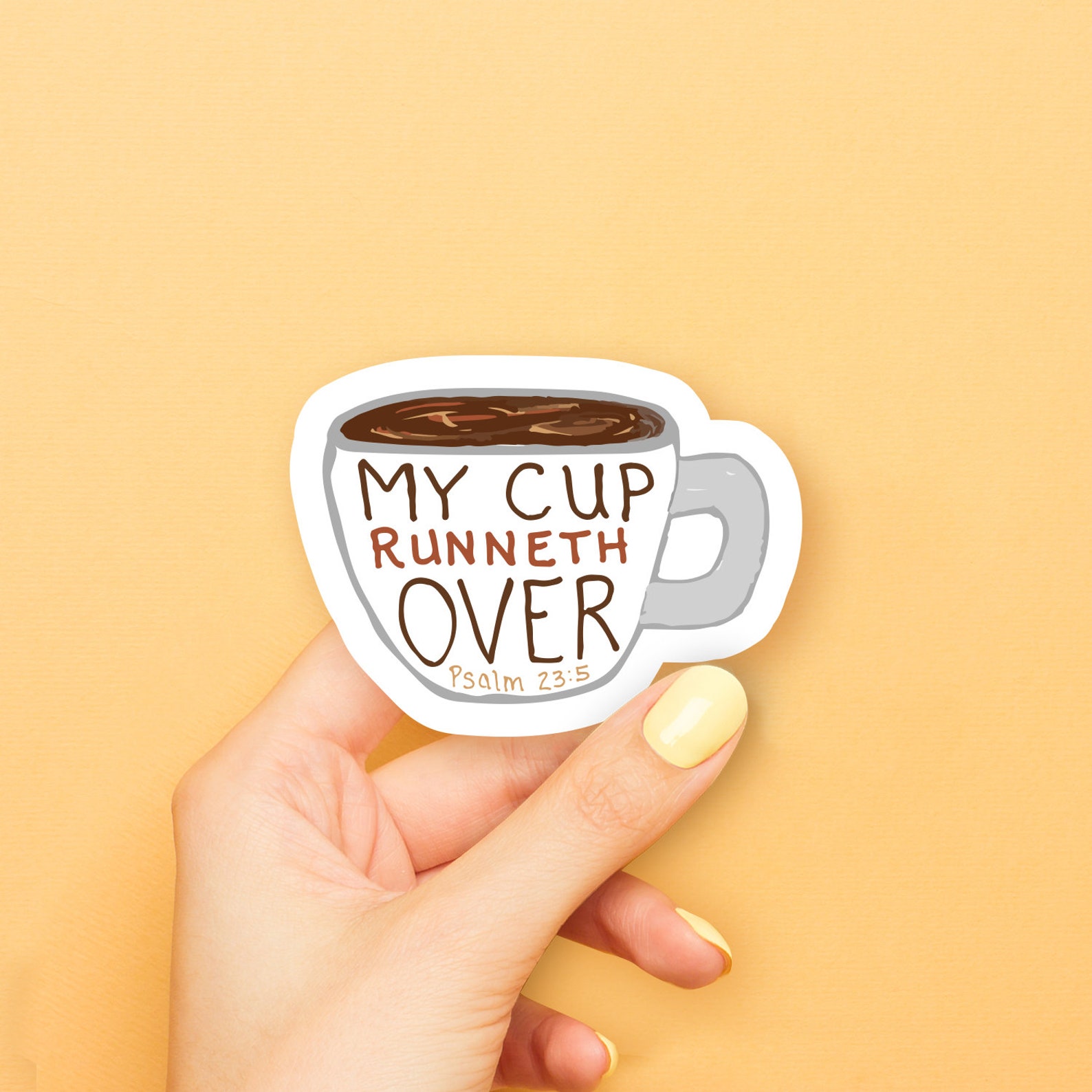 My Cup Runneth Over Sticker - Etsy