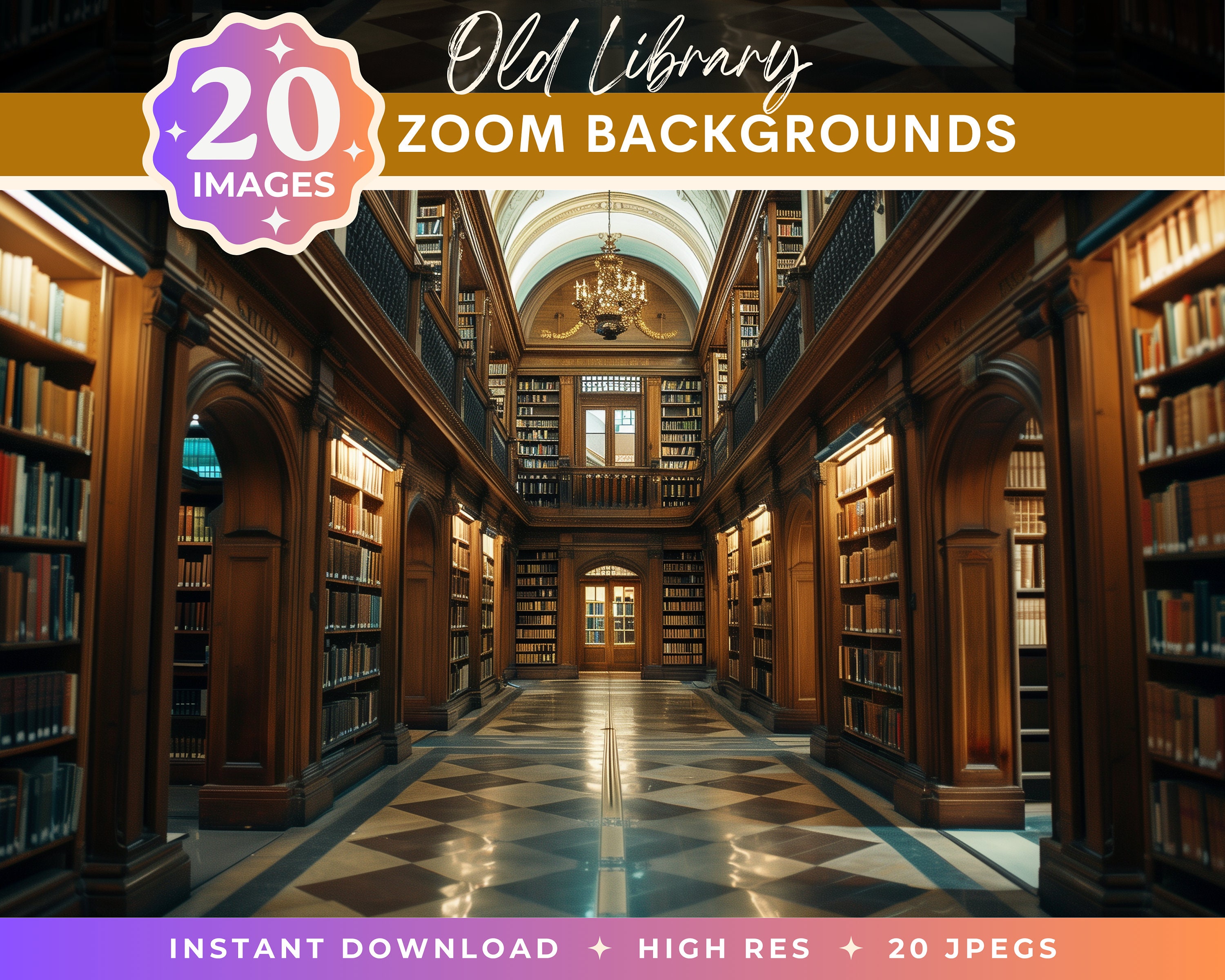 Library Zoom Backdrop, Library Wallpaper, Library Background for Zoom ...