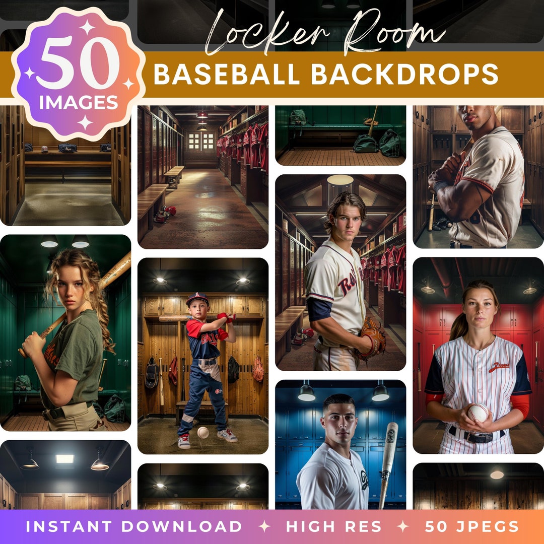 50 Baseball Locker Room Backgrounds: Senior Sports Portrait Photography ...