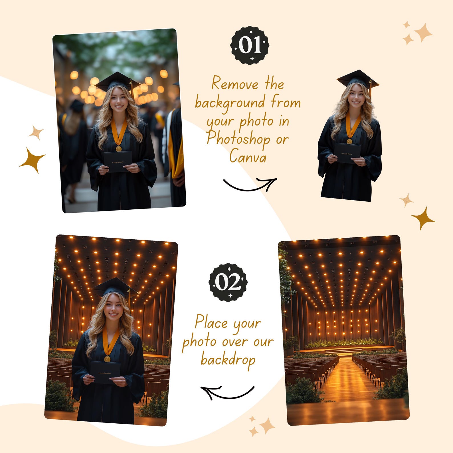 Senior 2026 Graduation Stage Walk Backgrounds: 50 Ceremony Digital ...