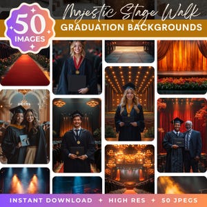 Graduation 2026 Stage Walk Backdrops: 50 Class of 2026 Senior Photo ...