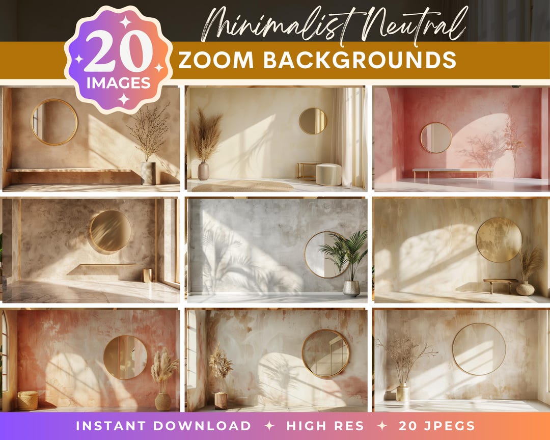 20 Minimalist Zoom Background, Minimal Zoom Background, Background for ...