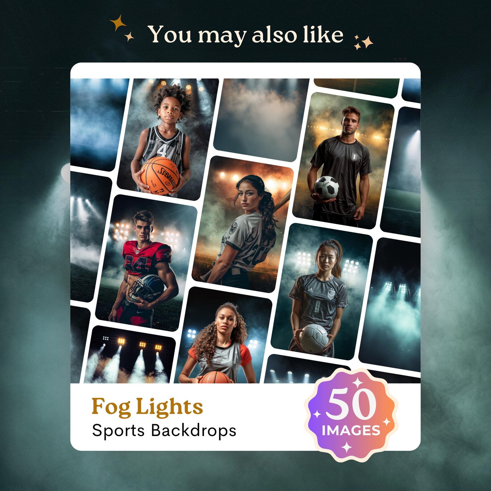 Football Color Explosion Sports Poster Backgrounds: 50 Digital ...