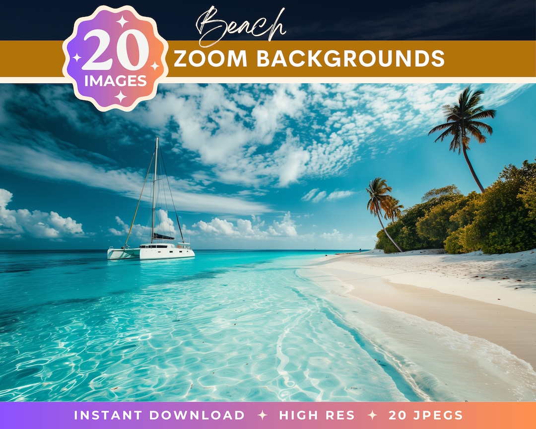 Beach Zoom Background, Sunset Beach Background, Beach Wallpaper, Zoom ...