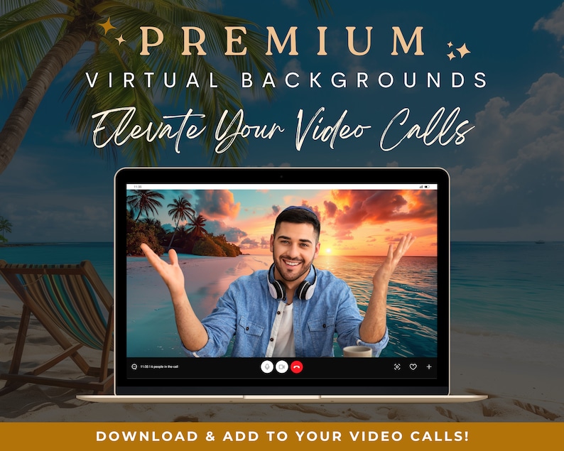 Beach Zoom Background, Sunset Beach Background, Beach Wallpaper, Zoom ...