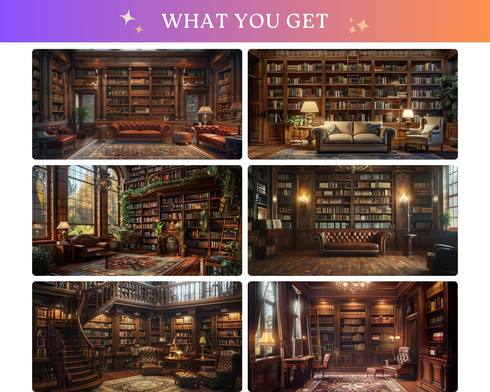Home Library Zoom Backgrounds: Elegant Virtual Meeting Backdrop, Office ...
