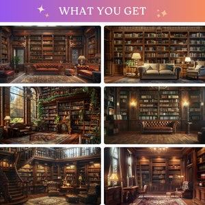 Home Library Zoom Backdrop, Library Wallpaper, Library Background for ...