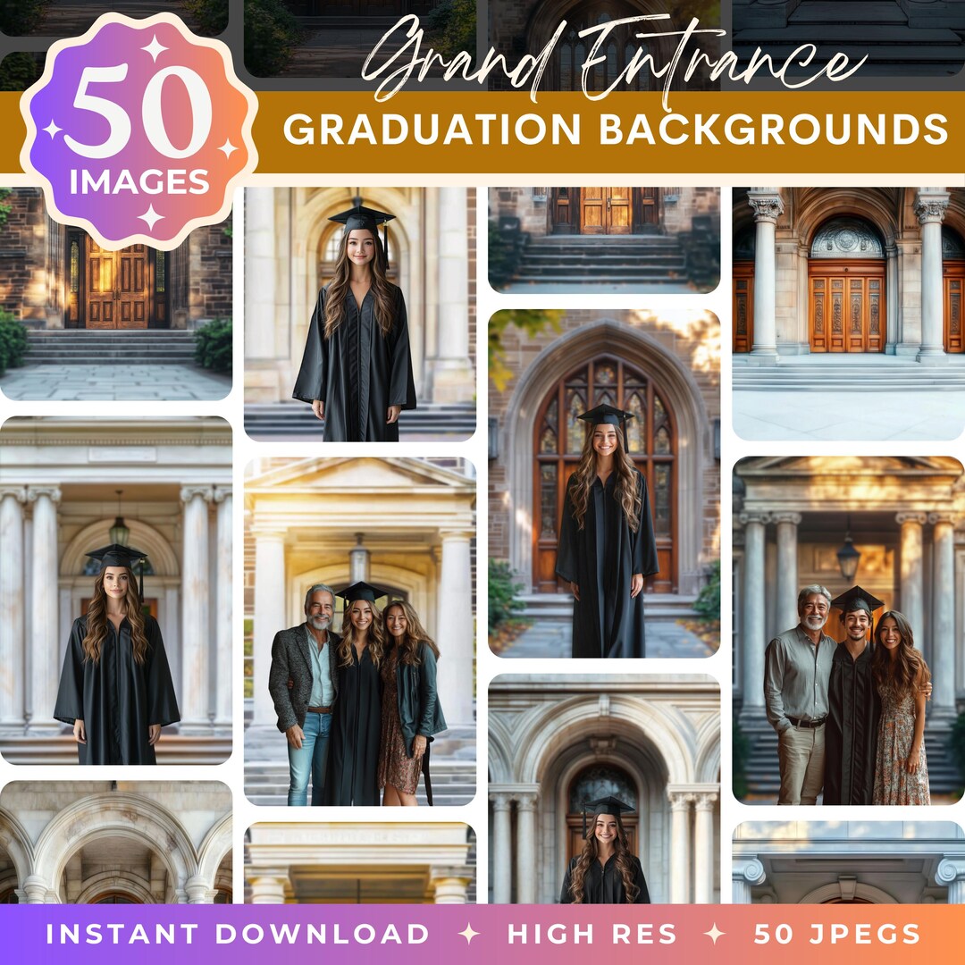 Grand Entrance Graduation Photography Backdrops: 50 Elegant Stage ...