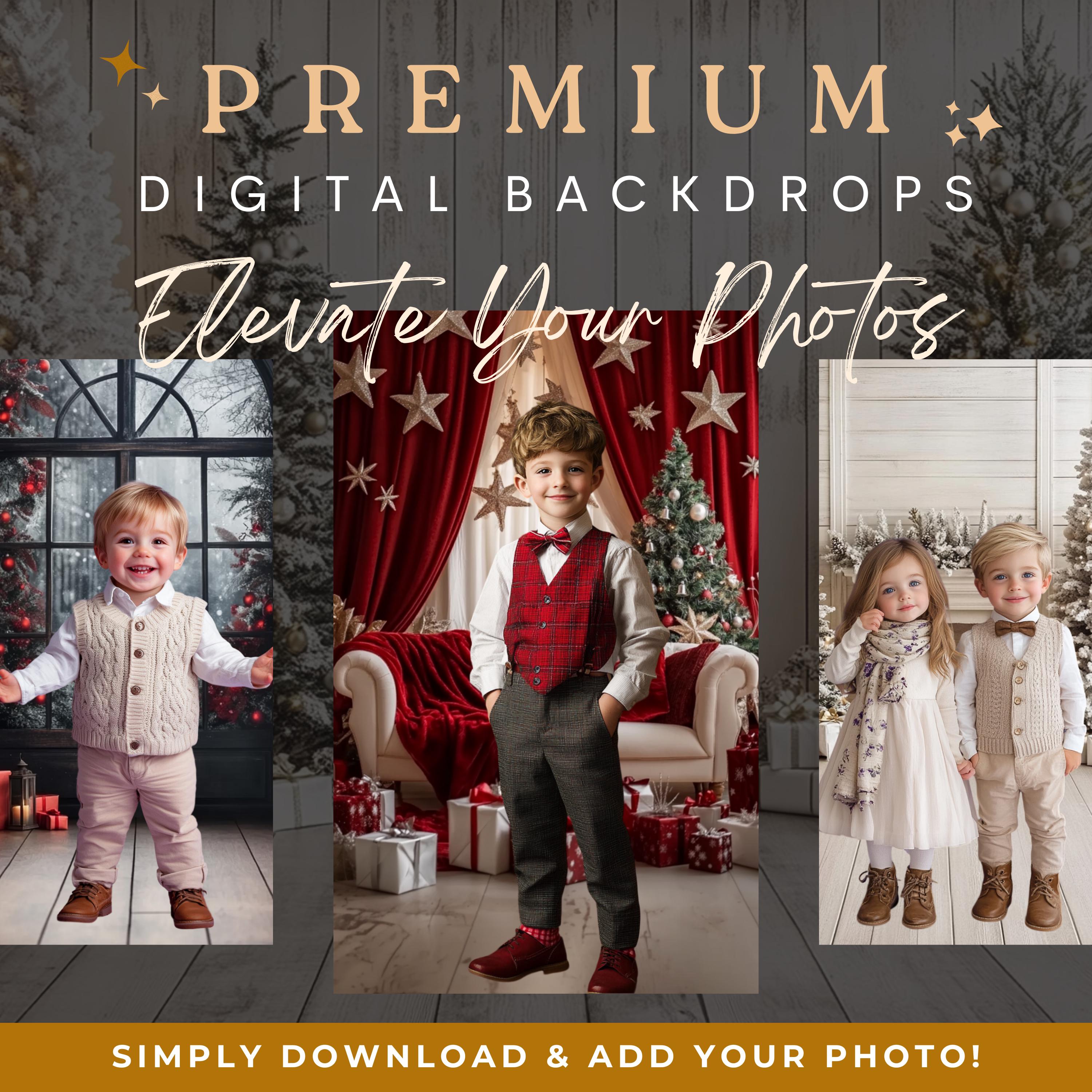 Traditional Holiday Photography Backdrops: 50 Christmas Digital ...