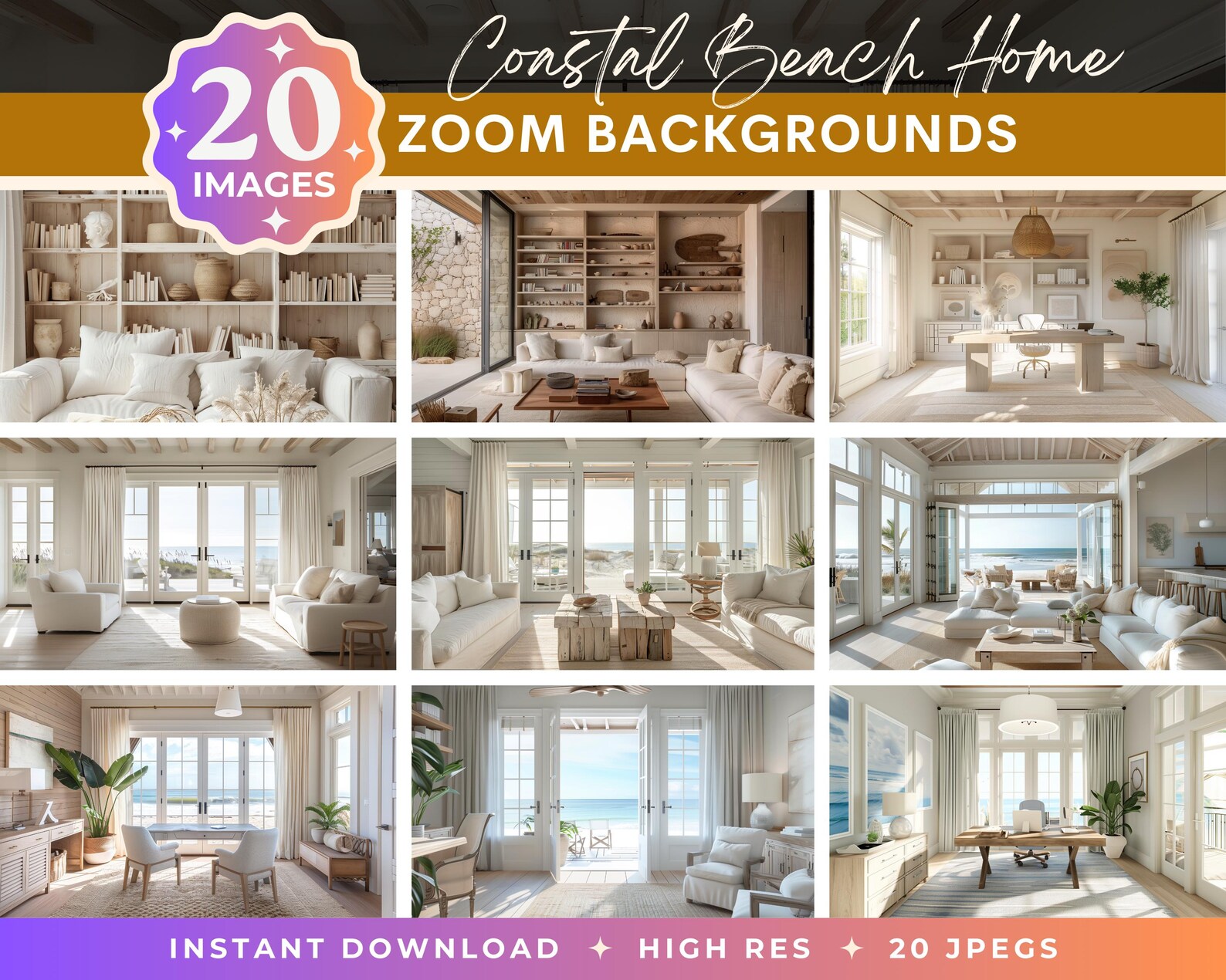 20 Beach House Zoom Background, Beach Background, Simple Zoom ...