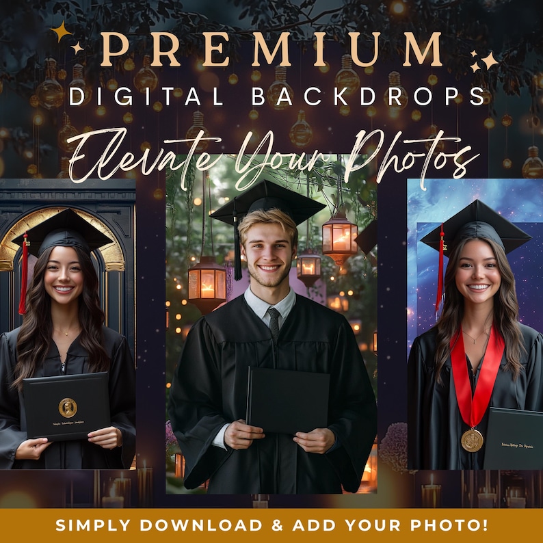 50 Graduation Photo Backdrops: Fun Vibrant Sets (digital Download) - Etsy