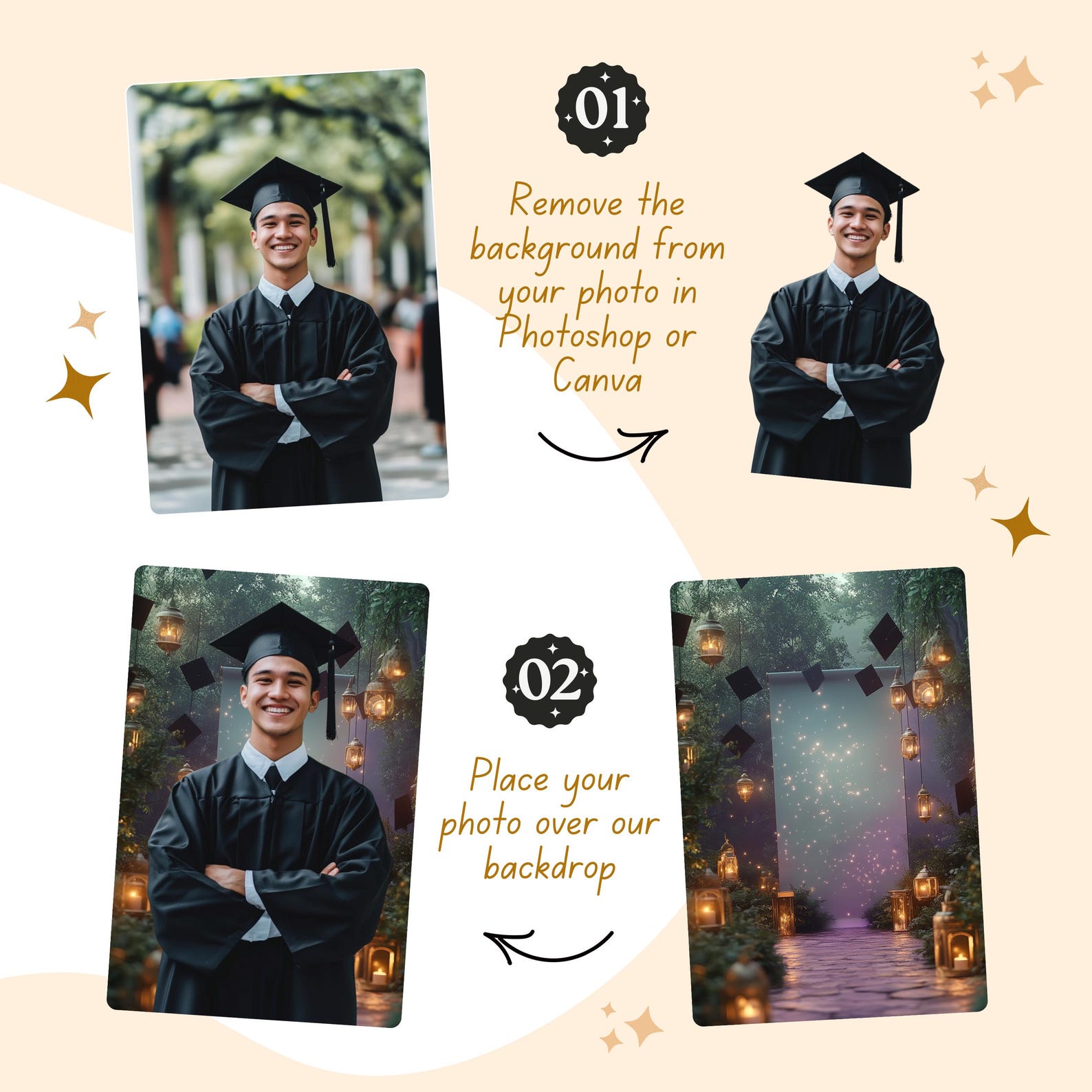50 Graduation Photo Backdrops: Fun Vibrant Sets (digital Download) - Etsy