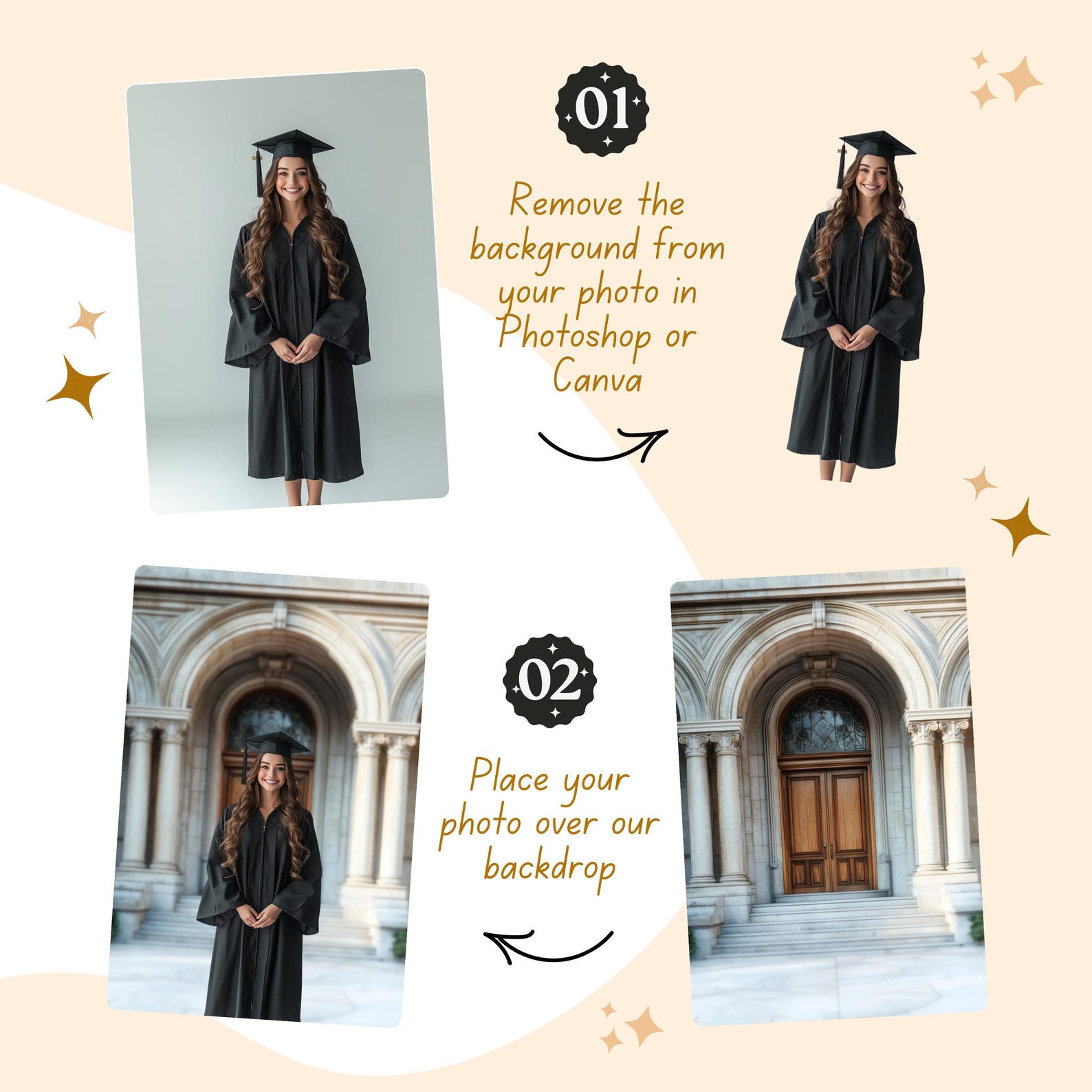 Grand Entrance Graduation Photography Backdrops: 50 Elegant Stage ...