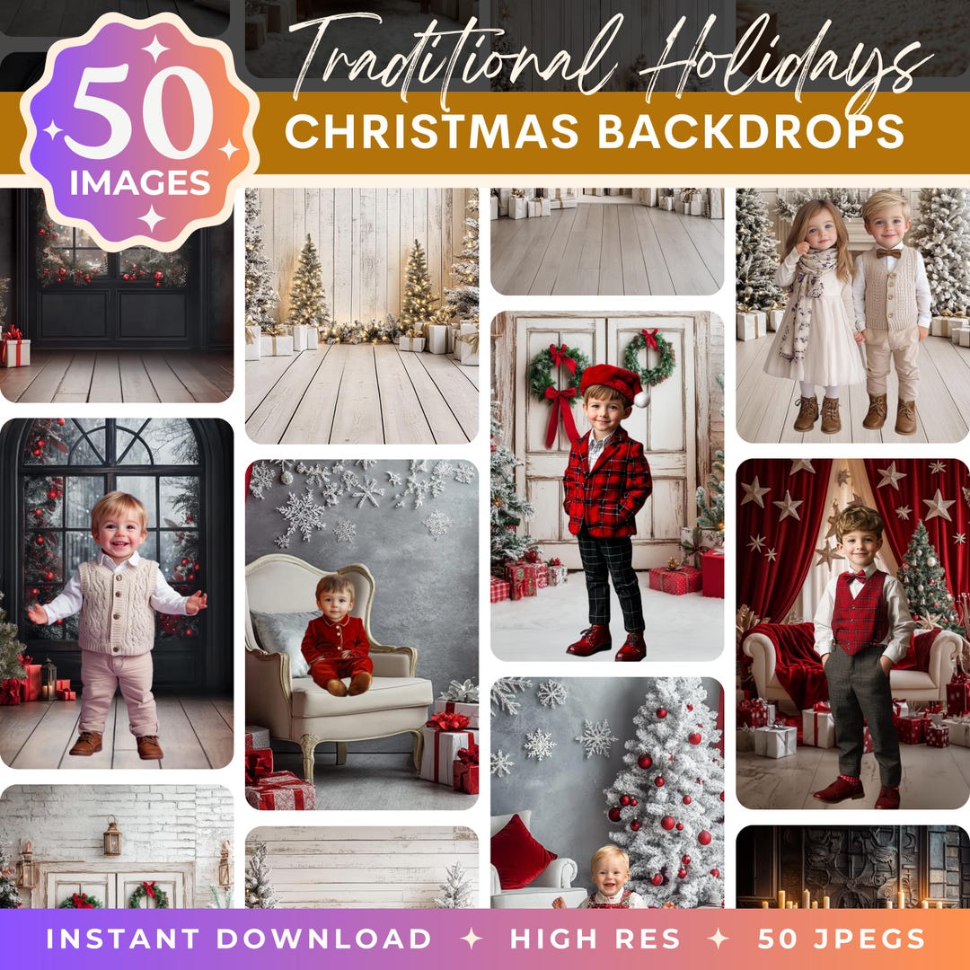 50 Traditional Christmas Photography Backdrops: Holiday Photoshoot ...
