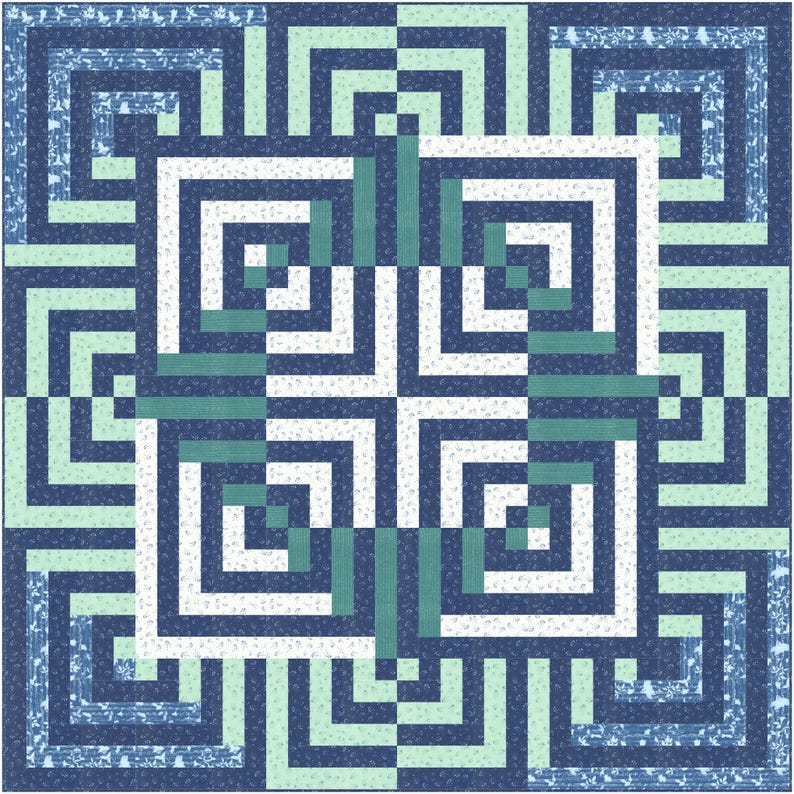 Mizmaze Quilt Pattern - PDF - A Wonderful Geometric Design Created With ...