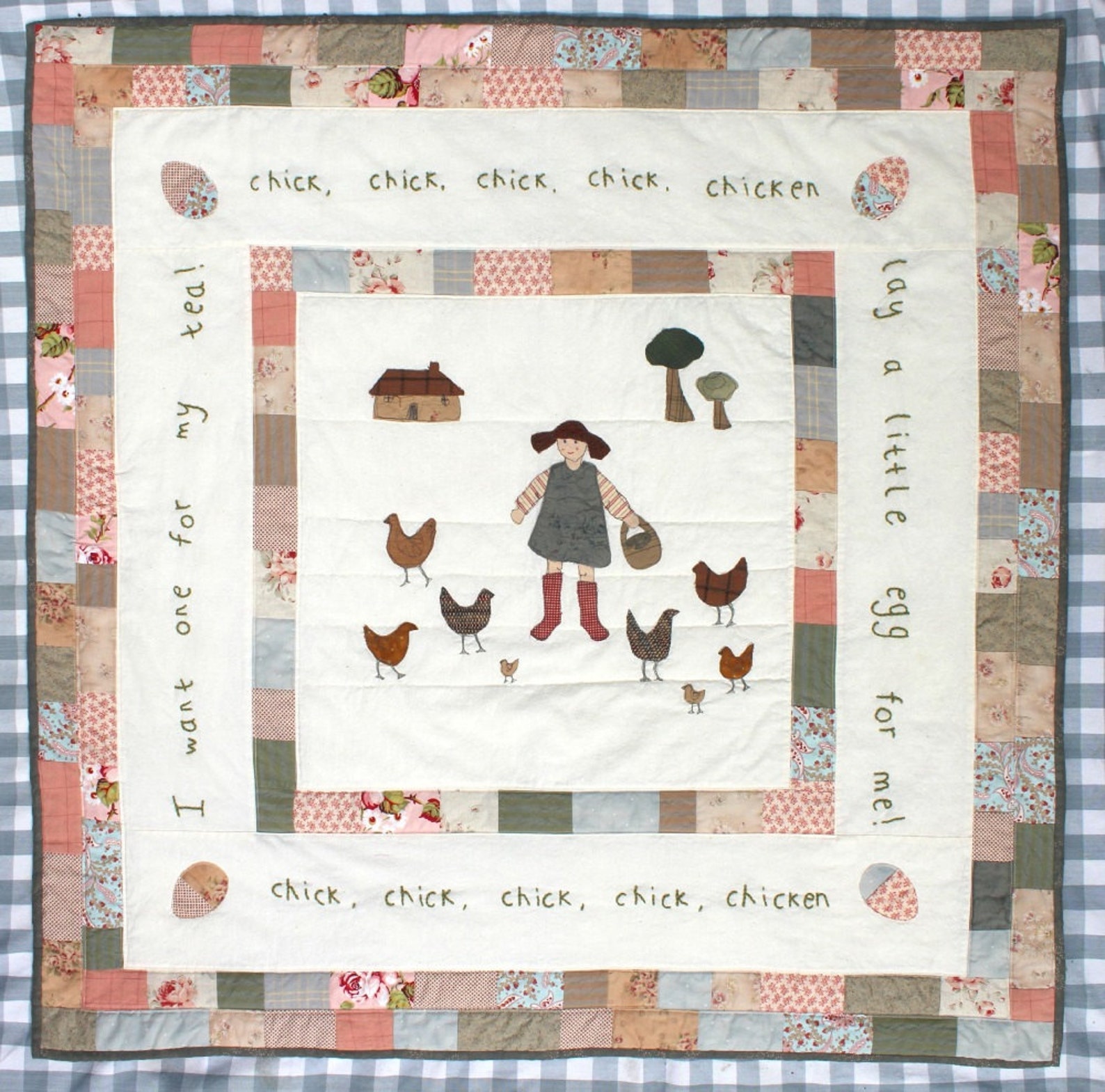 Chick, Chick, Chicken Quilt Pattern A Fun Appliqué Quilt Featuring ...