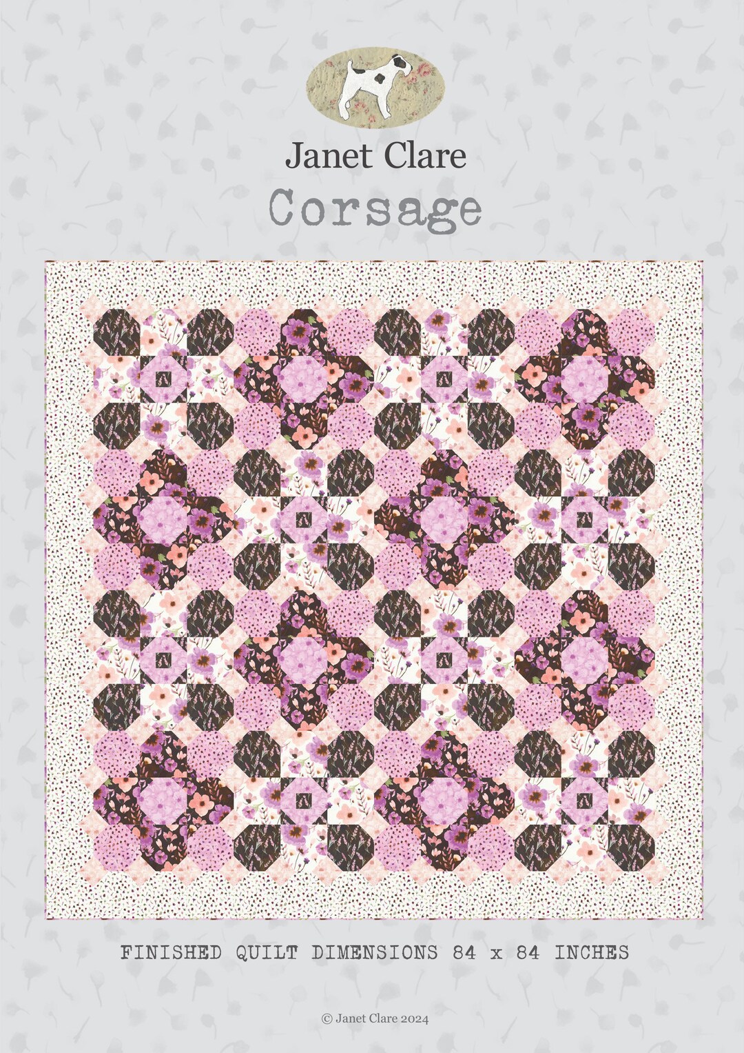 Corsage Quilt Pattern - a Bold Floral Quilt Featuring Fabrics From ...