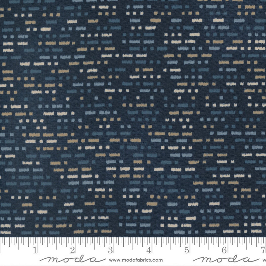 Morse Code Dark Ocean 16935-11 From Janet Clare's 'to the Sea' Moda ...